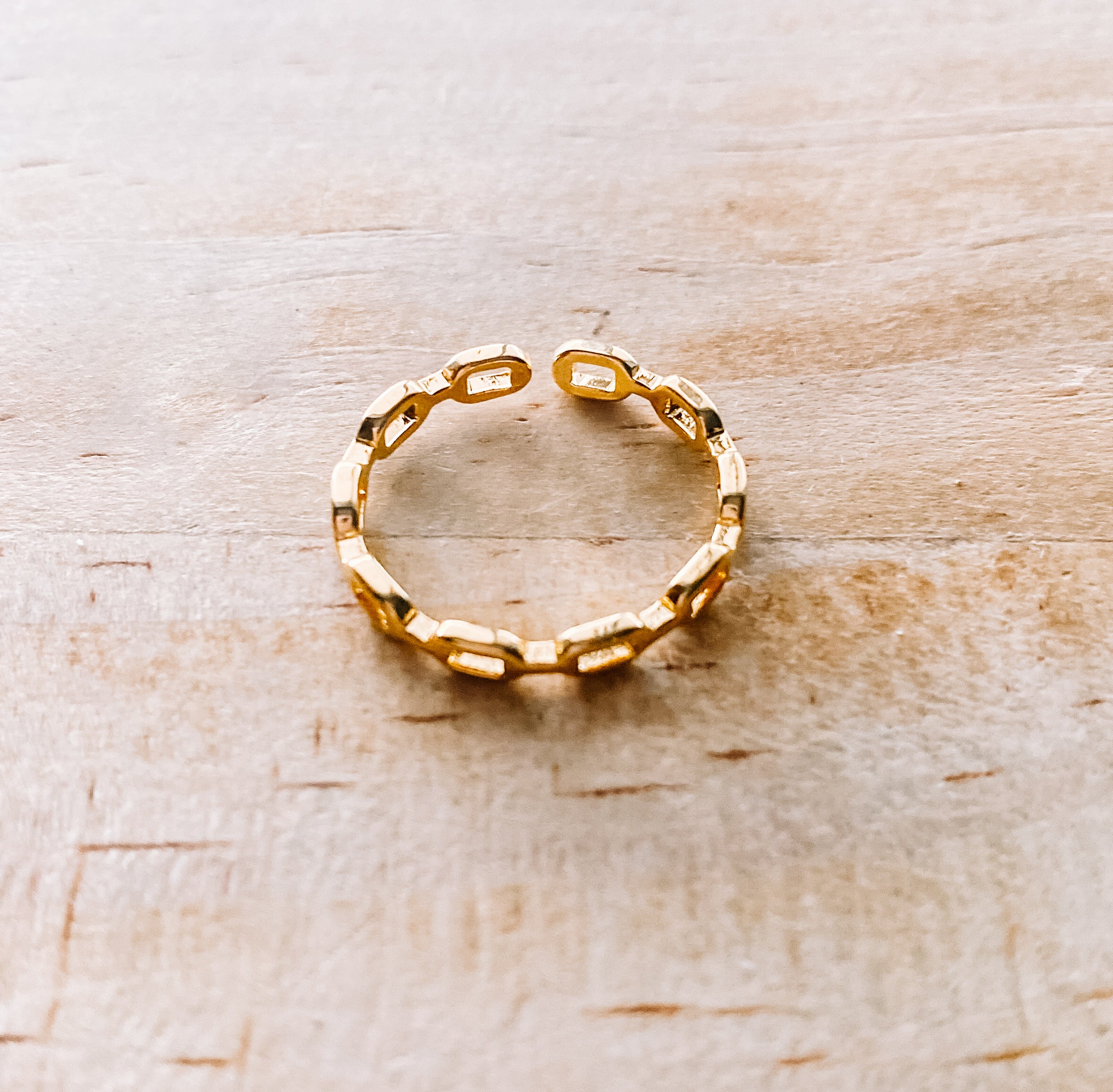 Paper clip link ring – Boho Beach Break